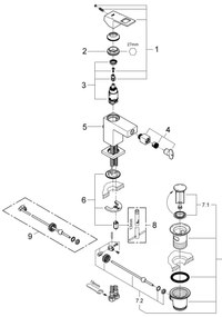 GROHE 23138000 - Bidetová baterie EUROCUBE lesklý chrom