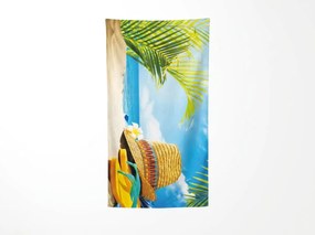Rychleschnoucí XXL plážová osuška SANDORA barevná 150 x 210 cm, 100% mikrovlákno