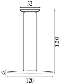 Searchlight 31501NA - LED Stm lustr na lanku KENZIE LED/29W/230V 2700/3000/4000K
