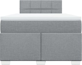 Box spring postel s matrací světle šedá 120x190 cm textil 3288127