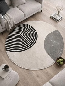 Sinsay - Kulatý koberec s geometrickým vzorem - vícebarevná