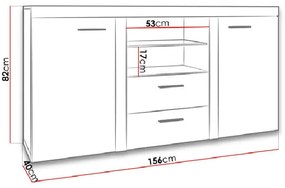 Kombinovaná komoda PUMBA - old style / matera