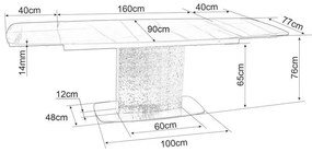Jídelní stůl Atrage, tmavě zelená / stříbrná