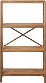 Regál z dubového dřeva v přírodní barvě 70x124 cm X-Shelf – Unique Furniture