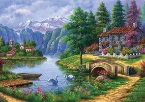 ART PUZZLE 5371 Puzzle Vesnice u jezera / 1500 dílků / od 15 let
