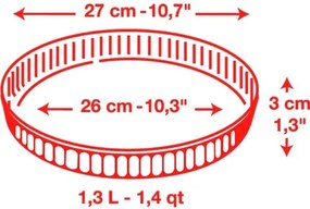 Forma na koláč OCuisine 27x3cm/1,3L, sklo