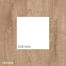 Obývací stěna LIVINIO | 3 díly | 232,5 cm | sestava A | V CENĚ LED LIŠTY | ribbeck/bílá lesk