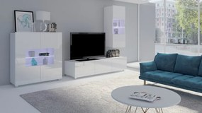 Gibmeble obývací stěna Calibrini 7 barevné provedení bílá