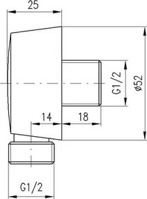 Slezák Rav mezikus ke sprchové baterii - válec stará mosaz MD0018SM