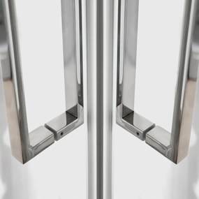 Roth EXCLUSIVE LINE ECDO1N Jednokřídlé sprchové dveře pro instalaci do niky 90 cm Profil: Černá, Sklo: Hladké čiré