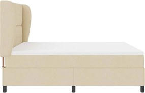 Postel s boxspringem s čelo Krémová 180 x 200 cm textil 3340583