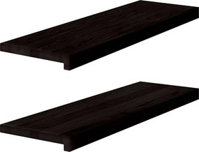 Nášlapy na schody 2 ks hnědo-černé 80x30x2 cm masivní dub 3283803