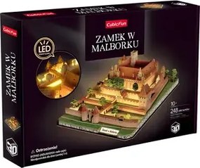Puzzle 3D Zámek Malbork LED / 3D puzzle / LED osvětlení