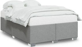 Rám postele bez matrace světle šedý 140 x 190 cm textil 3284471