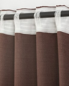 Hotový závěs BASIC s řasící páskou 140x280cm tlumený švestkový šenil