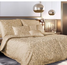 Luxusní damaškové povlečení s ornamenty béžové: 200x220cm, 2x 70x90cm