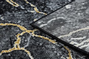 Dywany Łuszczów Kusový koberec Gloss 529A 82 3D mramor black/grey ROZMĚR: 140x190