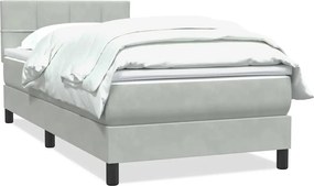 Box Spring Postel s matrací Světle šedá 90x220 cm Samet 3316239