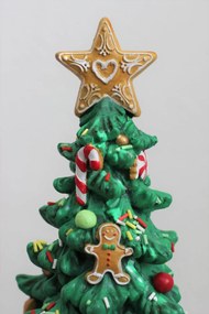 Klasik svítící perníkový vánoční stromeček 40cm