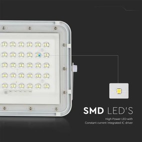 LED Venkovní solární reflektor LED/10W/3,2V IP65 6400K bílá + DO