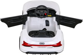 Ramiz Elektrické autíčko Audi RS E-Tron GT pro děti bílé + dálkové ovládání + pohon 4x4 + rádio MP3 + LED + EVA