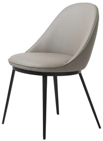 Designová jídelní židle Danika taupe ekokůže