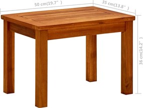 Zahradní konferenční stolek 50 x 35 x 36 cm masivní akácie 316398