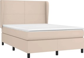 Box spring postel s matrací cappuccino 140x200 cm umělá kůže 3128918