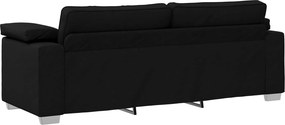 Pohovka 2 ks Černý textil 3324742