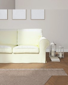 Potah na pohovku IKEA Ektorp 2-místná rozkládací  NOVÝ MODEL 2012 barva ekr látka lesklé, sametová