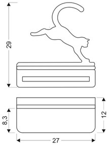 LED Dětské nástěnné svítidlo s poličkou JUMPING CAT LED/5W/230V