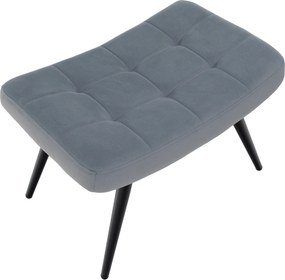 Křeslo s podnoží, šedá Velvet látka/černá, HABEN