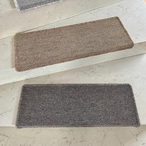 Vopi Nášlapy na schody Nature NEW hnědá obdélník, samolepící - 25x80 obdélník (rozměr včetně ohybu)