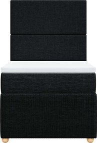 Box spring postel s matrací černá 90x190 cm textil 3291906