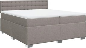 Box spring postel s matrací taupe 200x200 cm textil 3286013