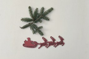 Lepy.cz Dřevěná Vánoční dekorace na zeď Santa Claus Velikost (šířka x výška): 25x10cm, Barevná varianta: Bílá