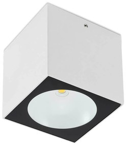Redo group Redo Teko, bílé stropní exteriérové svítidlo, 6W LED 3000K, výška 9,4cm, IP65