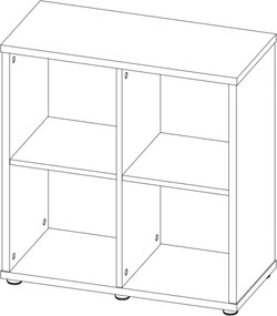 Sconto Regál/knihovna LITE RM22 dub sonoma