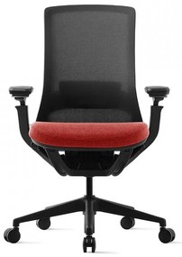 Office Pro Kancelářská ergonomická židle ROLY BLACK - síťovina Červená
