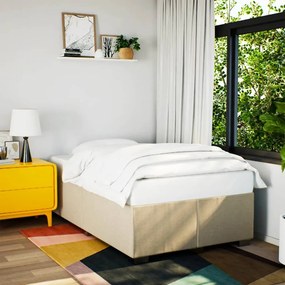 Rám postele bez matrací krémově 120x190 cm textil 3284462