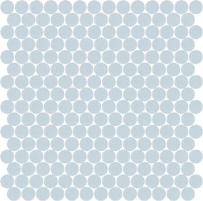 Hisbalit Skleněná mozaika modrá Mozaika 315B SATINATO kolečka  prům. 2,2 (33,33x33,33) cm - KO315BLH