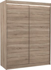 ADRK Furniture Posuvná skříň s LED osvětlením DENVER 150 SW-DEN-T-150+L-V117