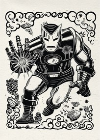 Komar Plakát Marvel Iron Man Lino-Cut 50 x 70 cm