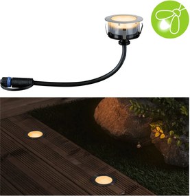 P 94721 AKCE - Plug & Shine LED zemní svítidlo Floor samostatné svítidlo neláká hmyz IP67 2200K 2W stříbrná - PAULMANN