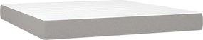 Box spring postel s matrací světle šedá 160 x 200 cm textil 3137325