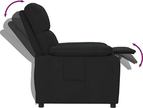 Polohovací křeslo černé textil 289664