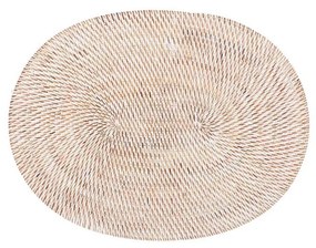 Bílé ratanové prostírání Tiseco Home Studio, 30 x 40 cm