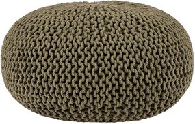Khaki zelený pletený puf LABEL51 Knitted, ⌀ 70 cm