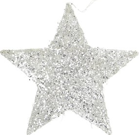 Vánoční ozdoba Star Silver 25 cm