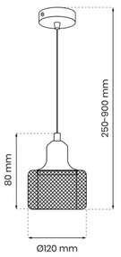 Lustr na lanku LUMI 1xG9/8W/230V